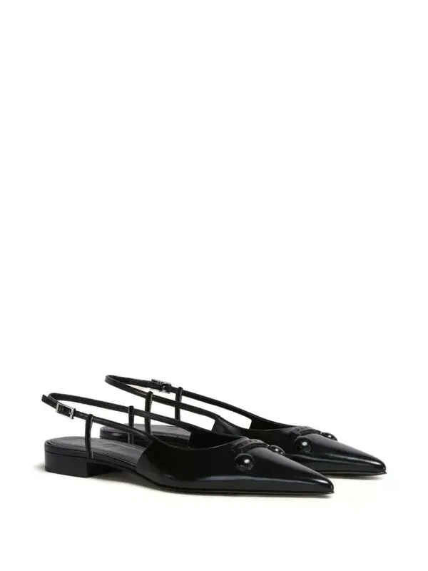 Marni Pointed-toe Slingback Sandals - Black