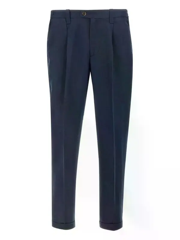 DEVORE INCIPIT Tailored Pleated Trousers - Blue