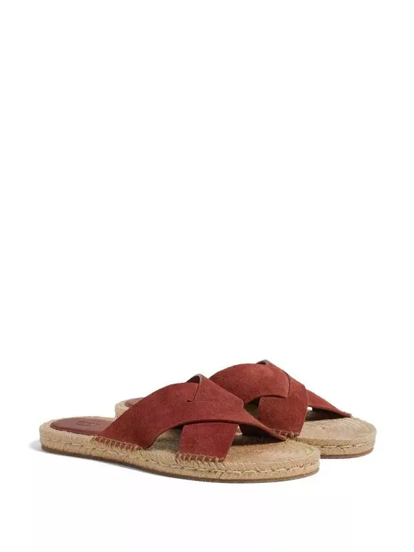 Zegna Suede Espadrille Slides