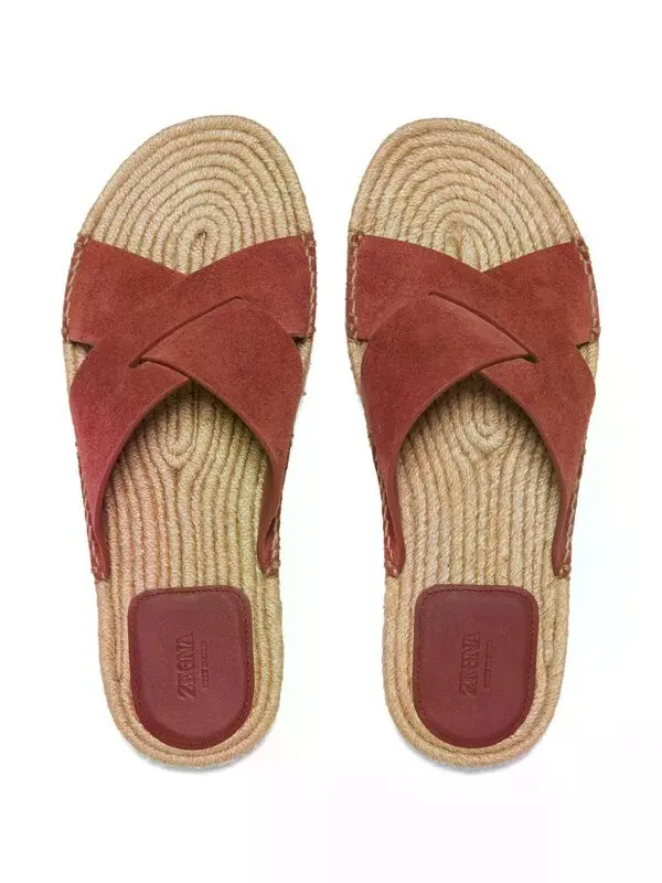 Zegna Suede Espadrille Slides