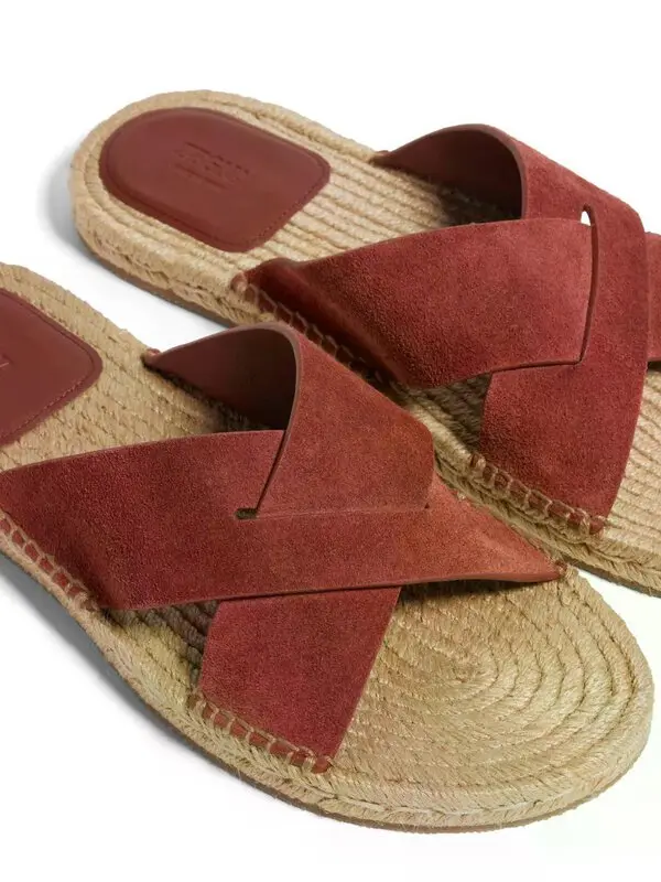 Zegna Suede Espadrille Slides