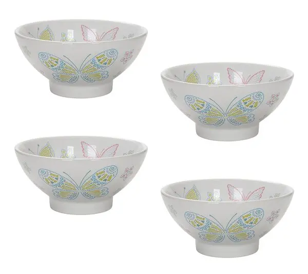 TEMP-TATIONS As Is Seasonal Set Of 16-oz Pedestal Bowls - One-color