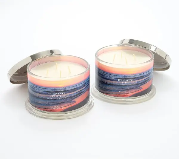 HOMEWORX BY SLATKIN + CO. As Is S/2 18oz Candles-evening - One-color