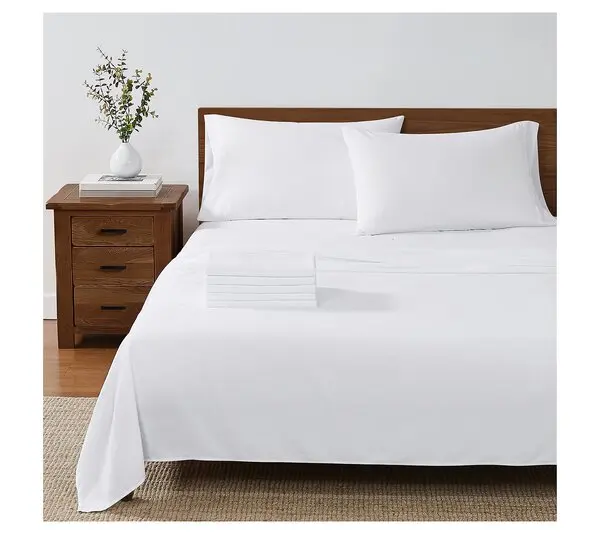 TRULY SOFT Hospitality 6-piece Queen Flat Sheet Set - One-color