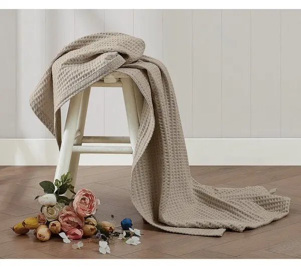 THE FARMHOUSE BY RACHEL ASHWELL Cotton Waffle 5 X60 Throw - One-color