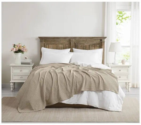 THE FARMHOUSE BY RACHEL ASHWELL Cotton Waffle T Win/txl Blanket - One-color