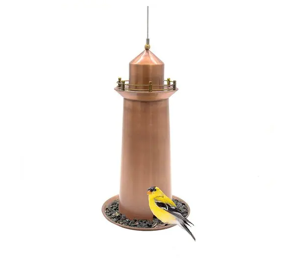 GOOD DIRECTIONS Copper Lighthouse Birdfeeder By