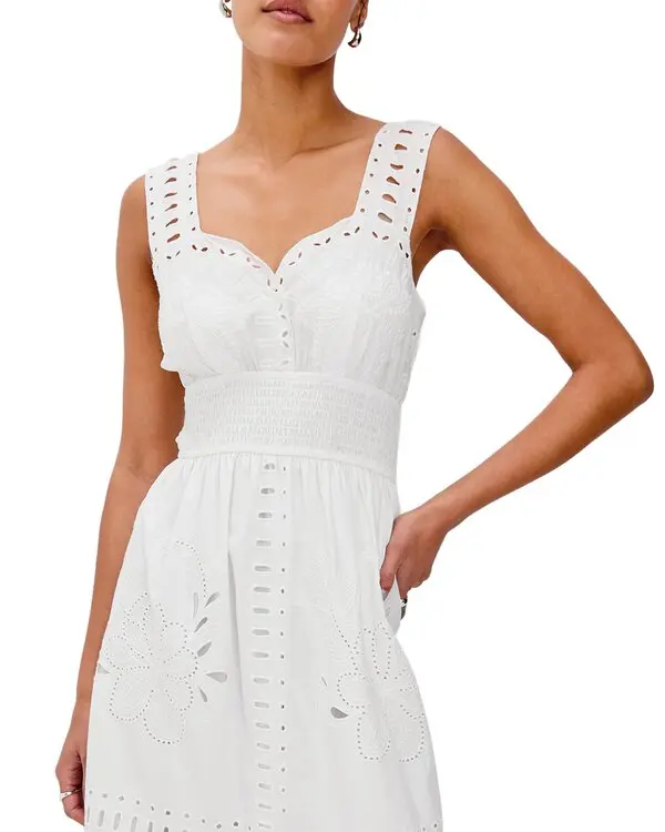 fawn embroidered eyelet midi dress Fawn Dress by Rails