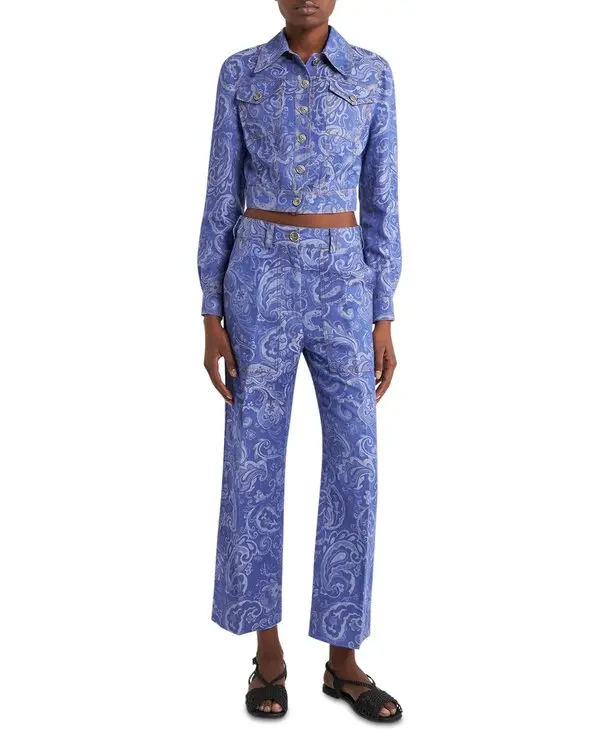 Etro Printed Denim Jacket - Multicolour