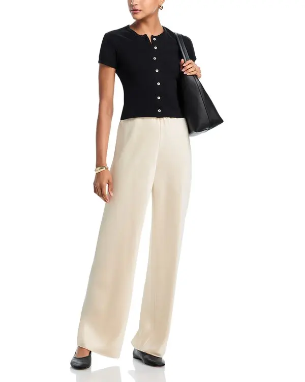 LESET Pointelle Top - Black