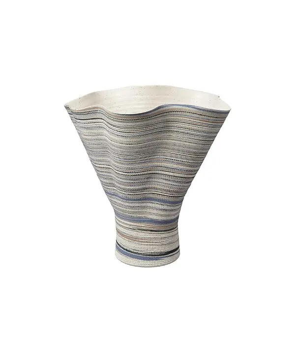 JAMIE YOUNG CO. Splayed Porcelain Decorative Vase - Blue