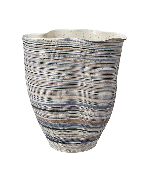 JAMIE YOUNG CO. Undulation Porcelain Decorative Vase - Blue