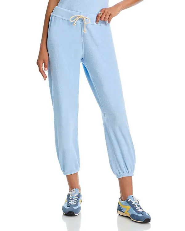 PERFECTWHITETEE Gogo Terry Cropped Jogger Pants - Sky Blue