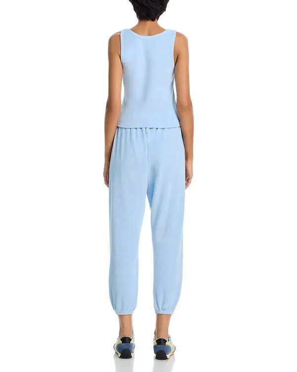 PERFECTWHITETEE Gogo Terry Cropped Jogger Pants - Sky Blue