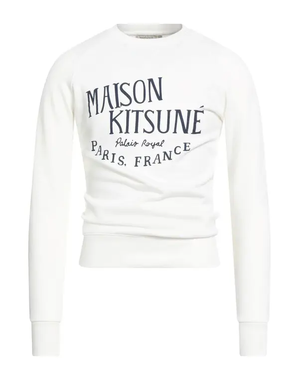 Maison Kitsuné Crewneck Cotton Sweatshirt - Cream