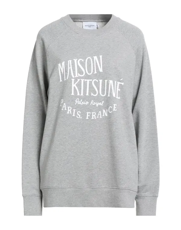 Maison Kitsuné Crewneck Cotton Sweatshirt - Grey