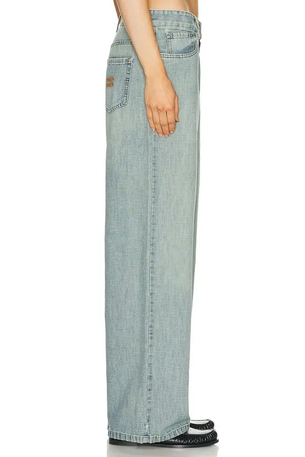 Miu Miu Wide Leg - Celeste