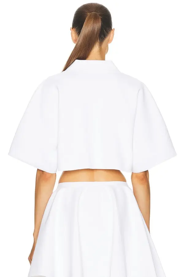 Alaïa Crop Polo Top