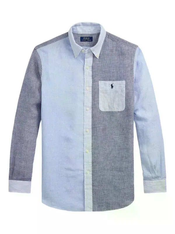 Polo Ralph Lauren Colour-blocked Button-up Shirt - Blue