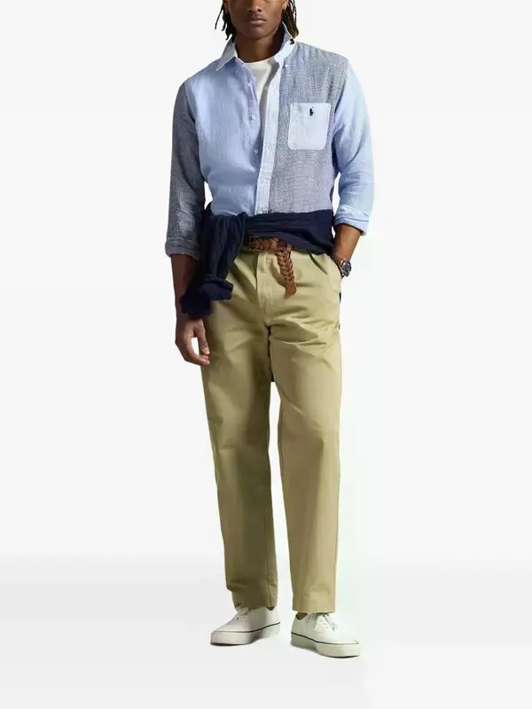 Polo Ralph Lauren Colour-blocked Button-up Shirt - Blue