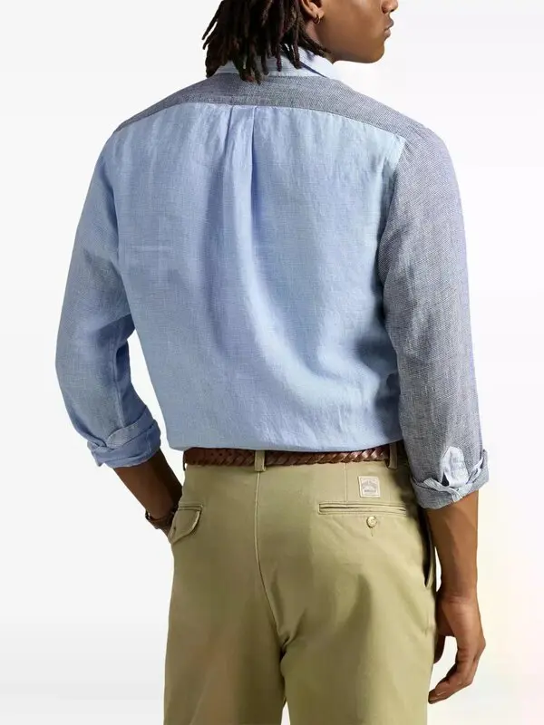 Polo Ralph Lauren Colour-blocked Button-up Shirt - Blue