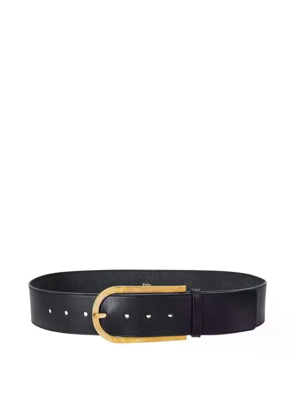 Polo Ralph Lauren Buckled Leather Belt - Black
