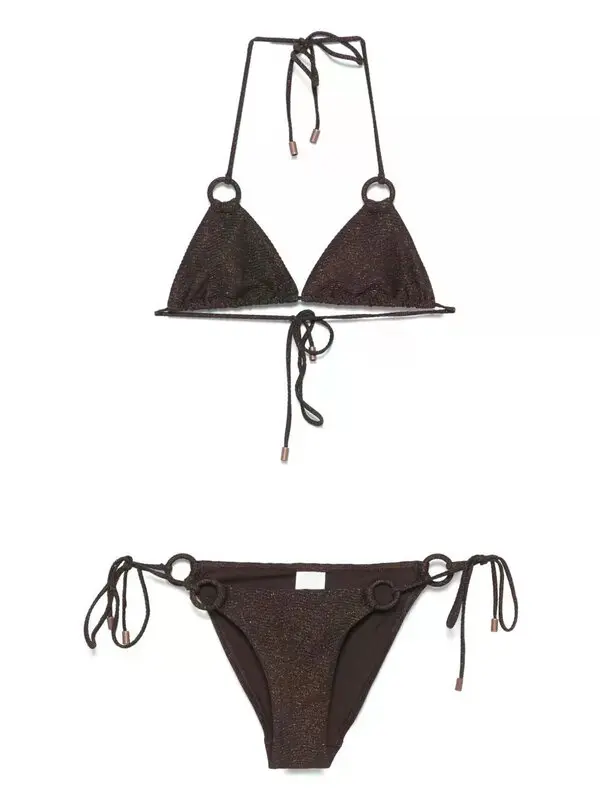 Zimmermann Textured Ring Bikini - Brown
