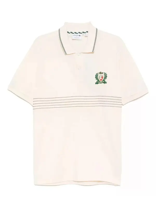 Lacoste Classic Fit L.12.12 Embroidered Shield Polo Shirt - Neutrals