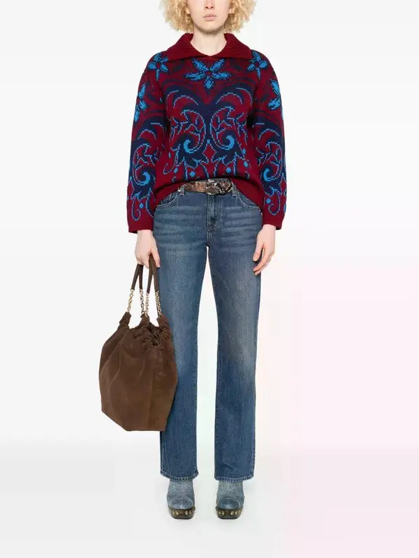7 For All Mankind Bleached-effect Jeans