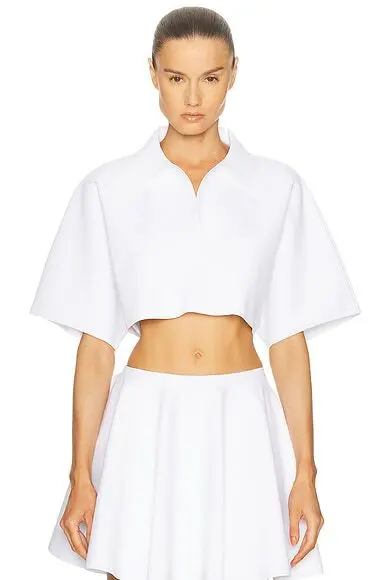 ALAÃA Alaïa Cropped Polo Top