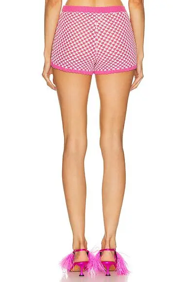 Versace Knit Mini Short - Eggshell & Guava