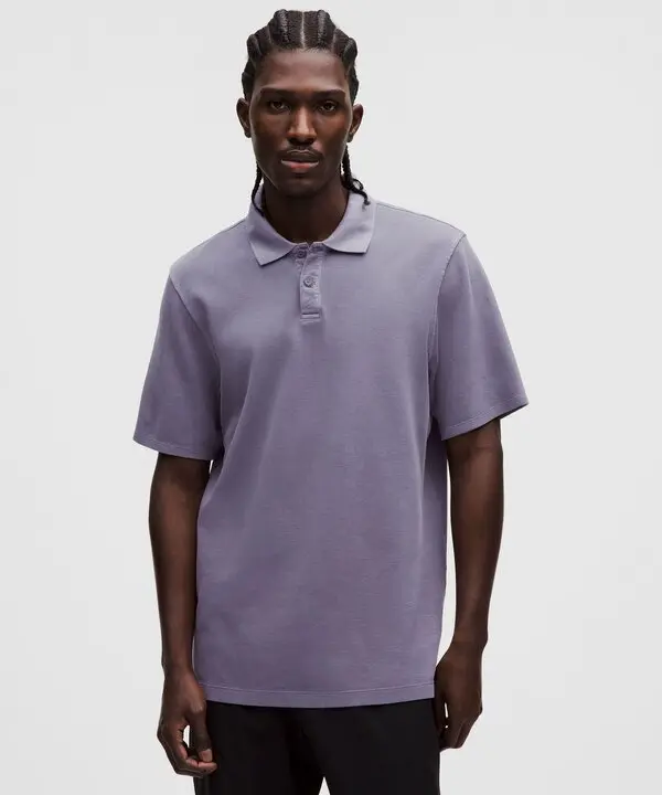 Lululemon Cotton Pique Short-sleeve Polo Shirt - Dilute Wash Grape Mist
