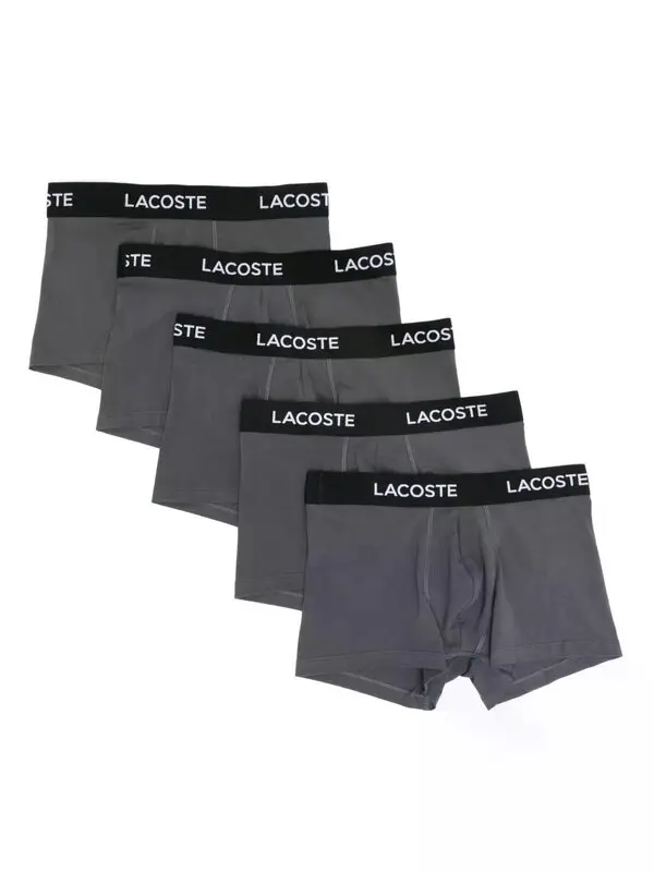 Lacoste 5-pack Stretch Cotton Trunks - Grey