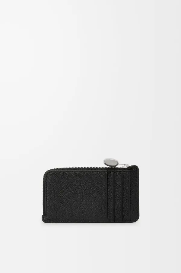 Loewe Pebble Coin Cardholder In Pebble Grained Leather Skin - Black