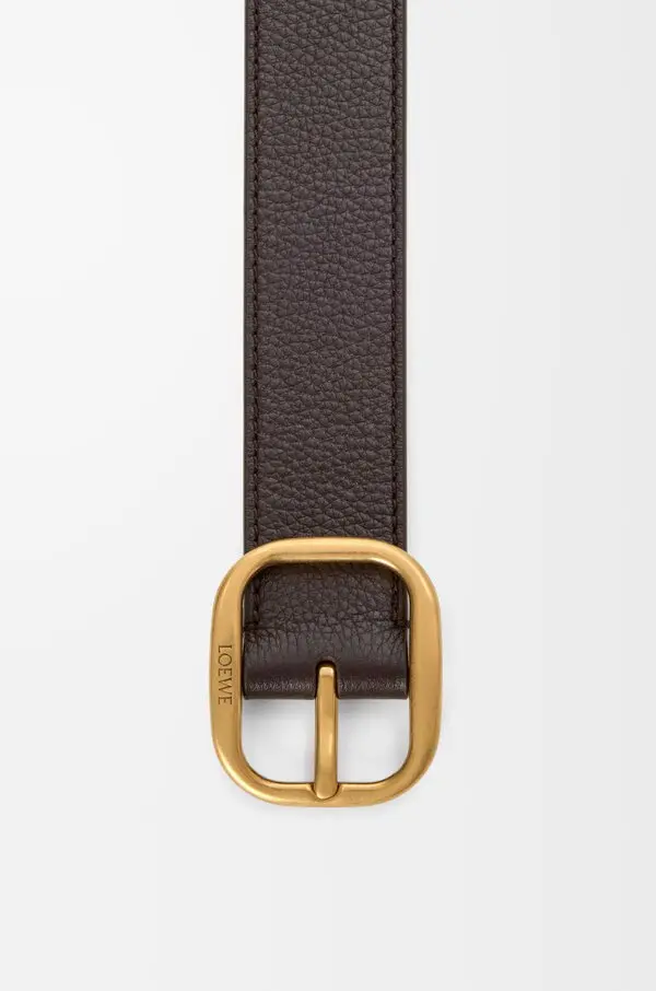 Loewe Rounded Soft Belt - Oxblood/vintage Gold
