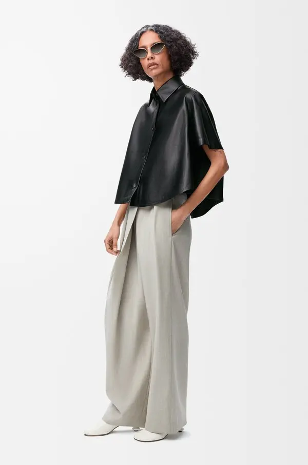 Loewe Nappa Lambskin Trapeze Shirt - Black