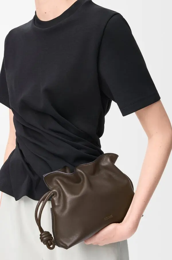 Loewe Mini Flamenco Clutch - Chocolate