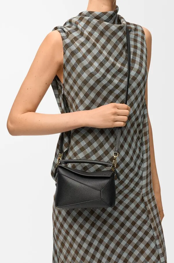 Loewe Mini Puzzle Edge Bag - Black