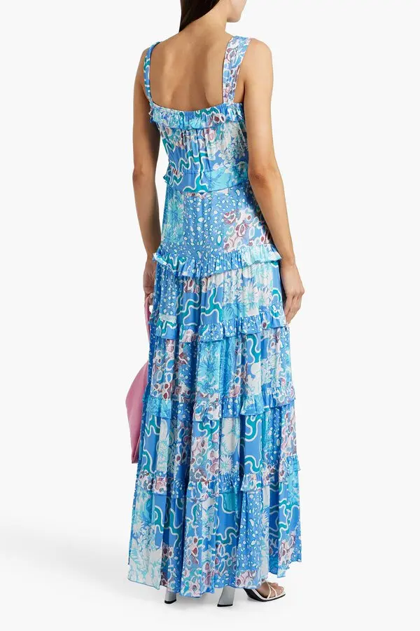 Diane Von Furstenberg Shawn Tiered Printed Maxi Dress