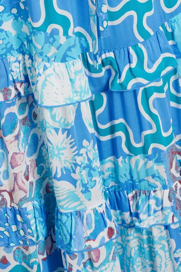 Diane Von Furstenberg Shawn Tiered Printed Maxi Dress
