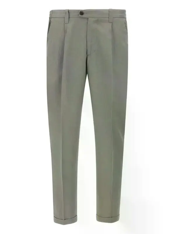DEVORE INCIPIT Tailored Pleat-front Trousers - Grey