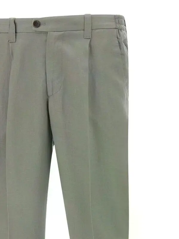 DEVORE INCIPIT Tailored Pleat-front Trousers - Grey
