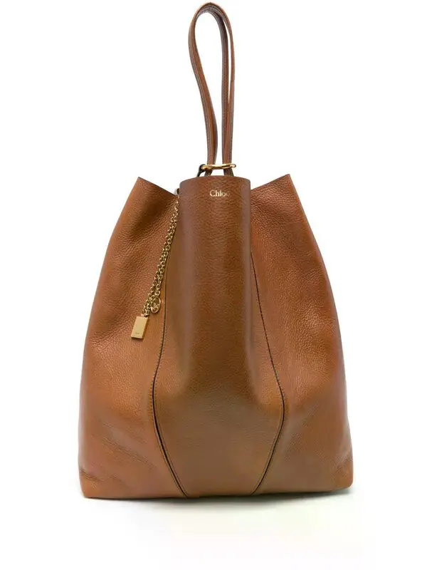 Chloé Large Spin Tote Bag - Brown