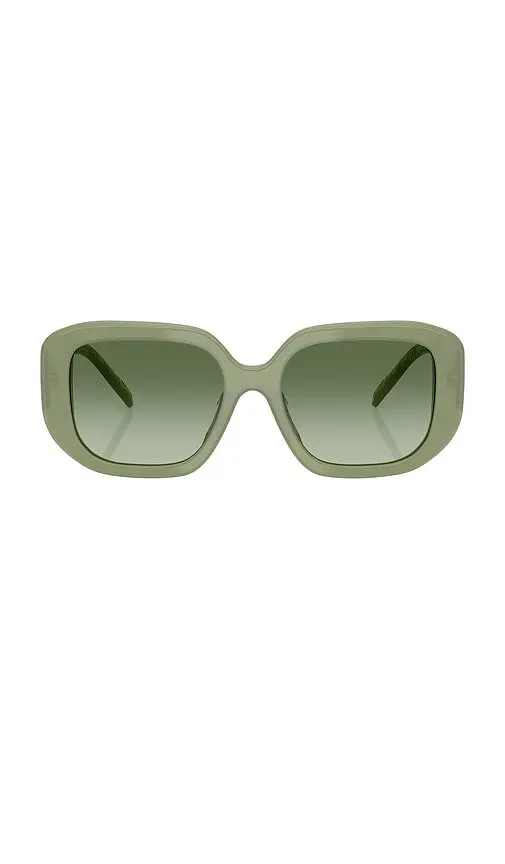 Tory Burch Square Sunglasses - Milky Green & Green