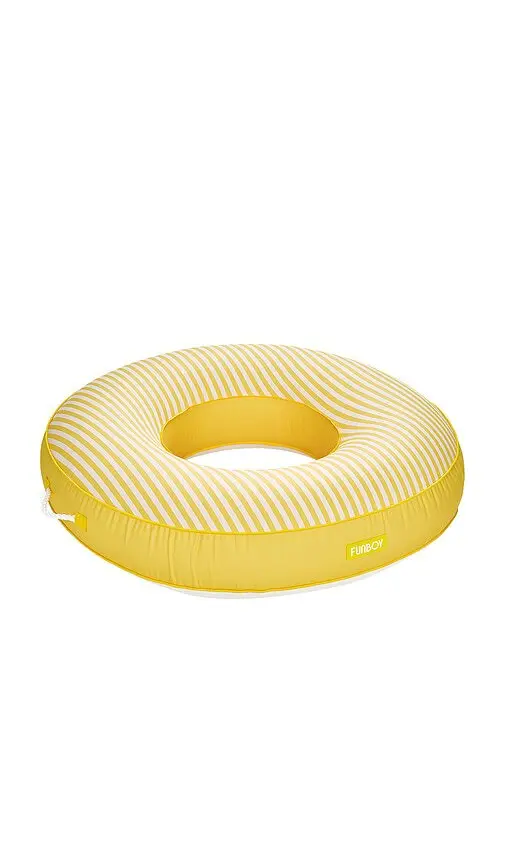 FUNBOY Premium Fabric Tube Float In Yellow - Yellow Stripe