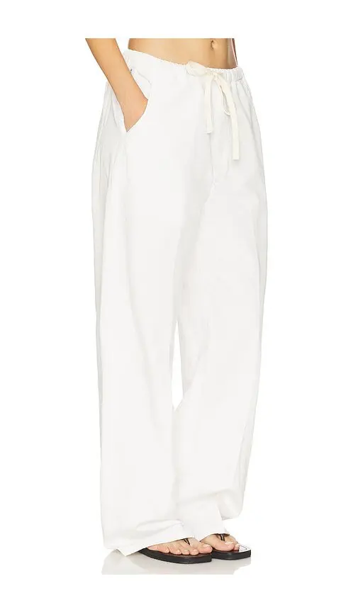 Citizens Of Humanity Aurora Pull-on Linen Blend Pants - Cream
