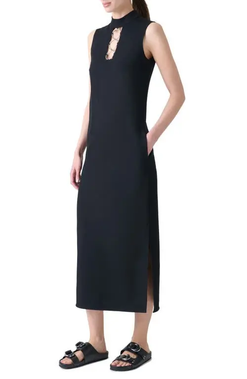 Akris Ring Yoke Virgin Wool Midi Dress