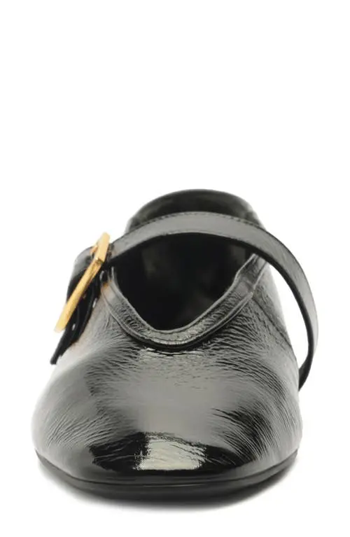Schutz Courtney Patent Leather Mary Jane Flat - Black