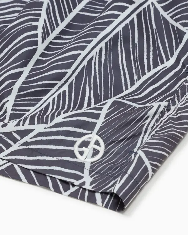 Giorgio Armani Printed Swim Trunks - Blue