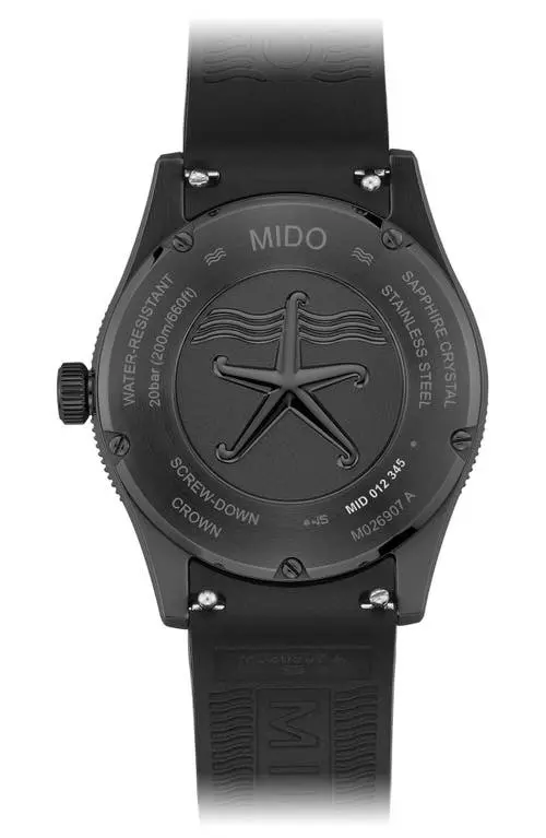 MIDO Ocean Star Automatic Rubber Strap Watch